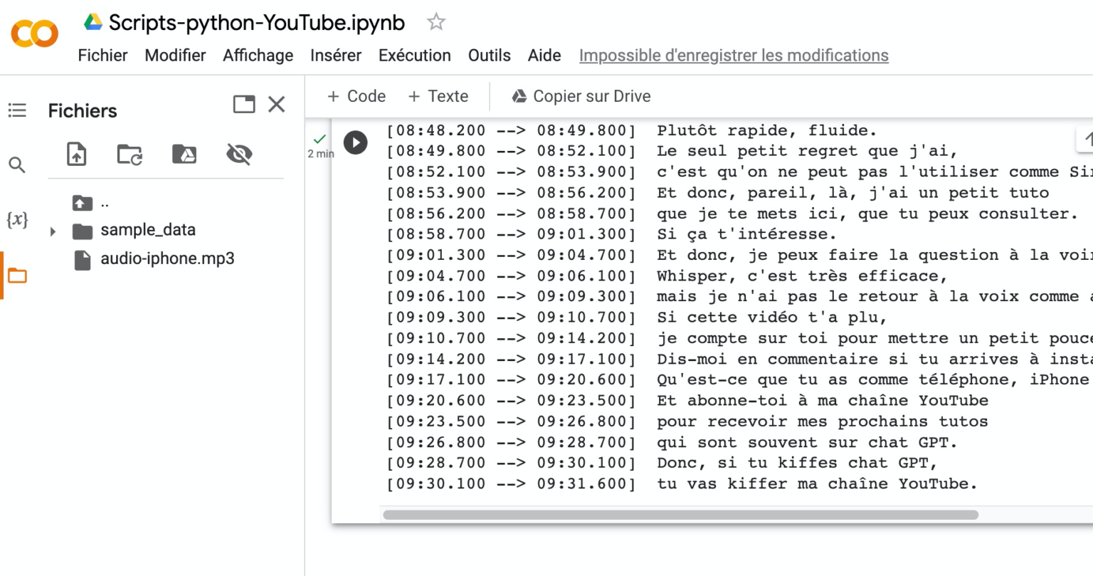 Whisper d'Open AI : Comment transformer de l'audio en texte ...