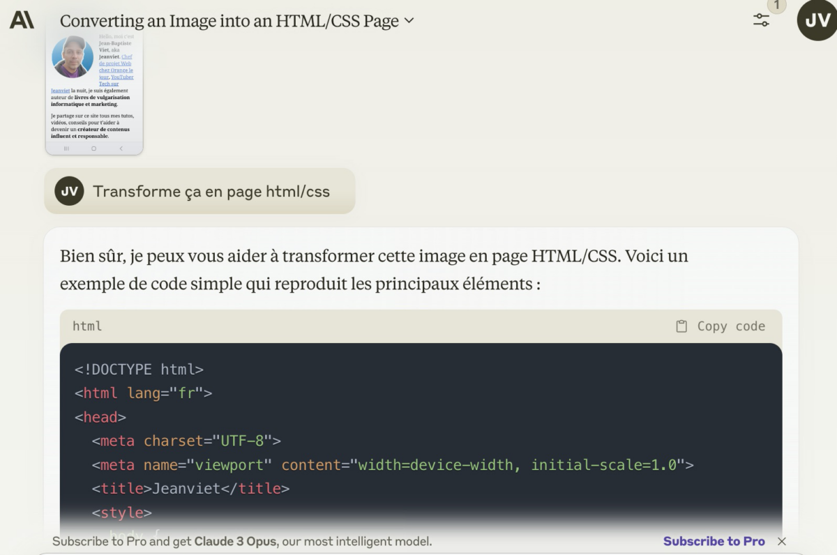 Comment utiliser Claude 3 gratuitement en France ? - Jeanviet